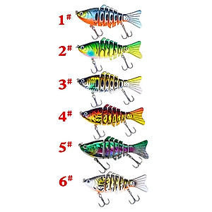 Grebest Fishing Lures,10cm 15.6g Plastic Artificial Lifelike Fake Lure Fishing Tackle Tools Accessory for Fishing Enthusiast Fishing Lovers Bass Trout Fishing 5 One Size