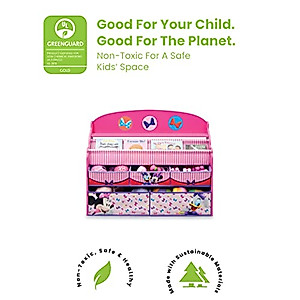 Delta Children Deluxe Book & Toy Organizer - Greenguard Gold Certified, Disney Minnie Mouse
