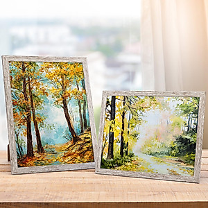 Giftgarden 11x14 Picture Frame Distressed Beige White Set of 12, Multi Rustic Wood Grain 11 by 14 Photo Frames Bulk for Wall or Tabletop Display