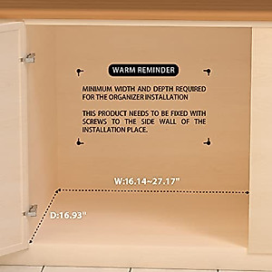 WEJIPP Expendable Pull Out Cabinet Organizer Slide Out Kitchen Cabinet Storage Shelves Heavy Duty Stainless Steel Shelf Holder for Under Sink Pantry Closet Under Cabinet, 2 Packs