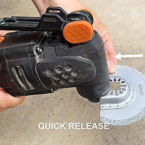 HEMUNC 3pcs Oscillating Tool Blades for Grout Removal Tile Mortar Concrete Masonry, Oscillating Multi Tool Diamond Saw Blades for Dewalt Milwukee Rockwell Bosch Dremel Ryobi Ridgid Multitool