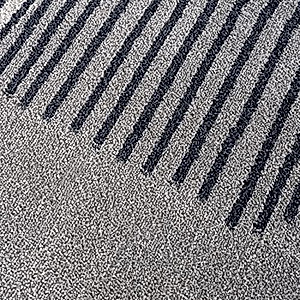 Abani Rugs Cream and Gray 6 ft. X 9 ft. Mid-Century Rug with Circles and Lines. Neutral Tones of Cream, Gray and a pop of Yellow. Minimalistic Design Turkish Stain Resistant Area Rug.