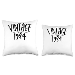 Happy Mothers day Born 89 Years Old Made in 1934 89th Birthday Throw Pillow, 16x16, Multicolor