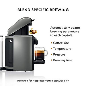 Breville BNV450GRY VertuoPlus Coffee and Espresso Machine, Grey