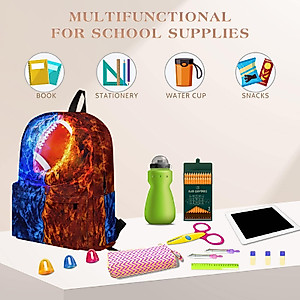 Multifunction Football Bookbag Reusable Backpack for Teens Boys Girls, Large Capacity Laptop Backpack for Travel Office