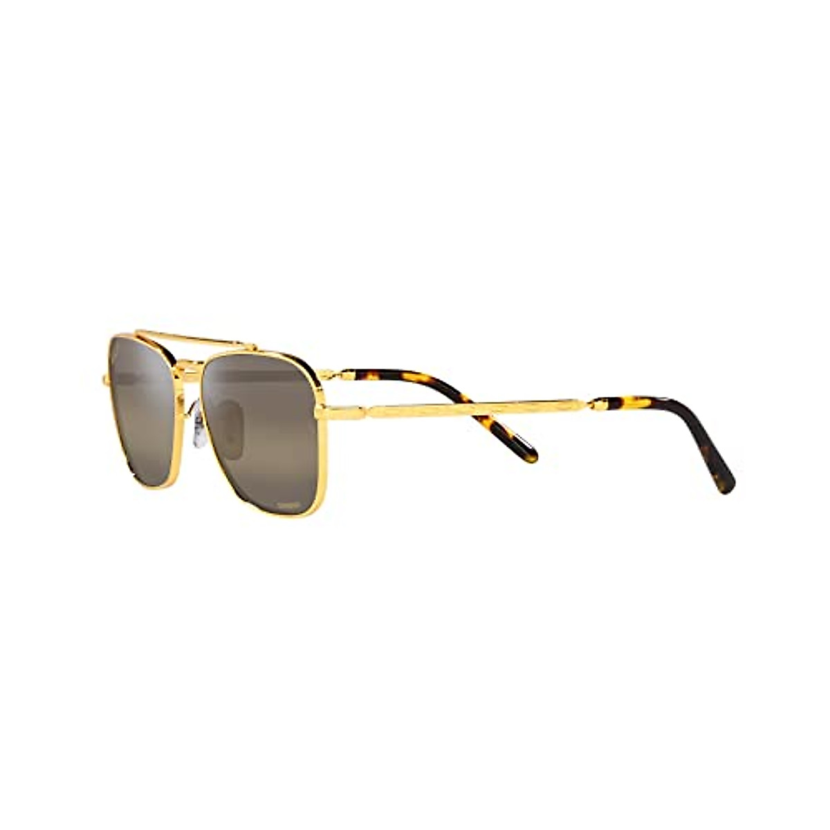Ray-Ban RB3636 New Caravan Square Sunglasses, Legend Gold/Polarized Clear Gradient Dark Brown, 58 mm