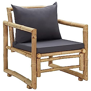 Patio Chairs with Cushions 2 pcs Bamboo Chairs Built for Outdoor Living Perfect Spot for Your Sunset