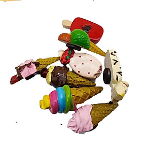 Miswee 8 pcs/Set 3D Resin Refrigerator Magnets Series Home Decor Fridge Magnetic Stickers Photo Office Message Kitchen Accessories (Ice Cream Series)