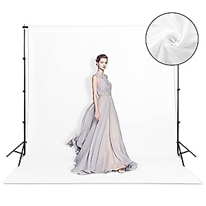 Sugargirl White Backdrop Background for Photography, 8X10FT Photo Backdrop White Screen Photo Booth Backdrop for Photoshoot Party Video(1 Panel)