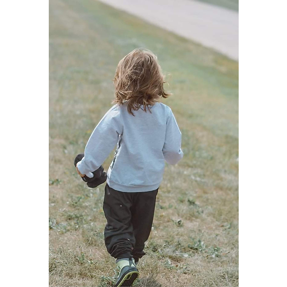 HINTINA Toddler Boy Sweatshirt Outfits Long Sleeve Dinosaur Top Pants Sweatsuit 2PCS Fall Winter Outfits Set(Light Grey, 7-8 Years)