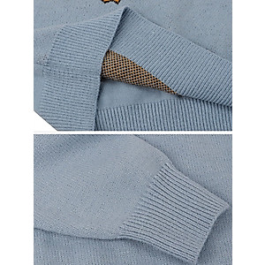 Aelfric Eden Mens Long Sleeve Van Gogh Printed Cable Knit Sweaters Casual Oversized Sweater Pullover