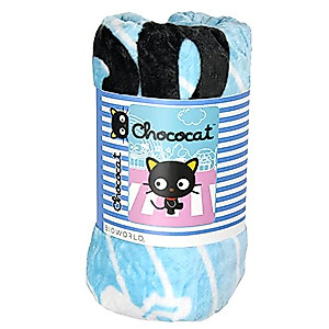 Bioworld Hello Kitty and Friends Chococat Character Soft Fleece Plush Throw Blanket 45" x 60"