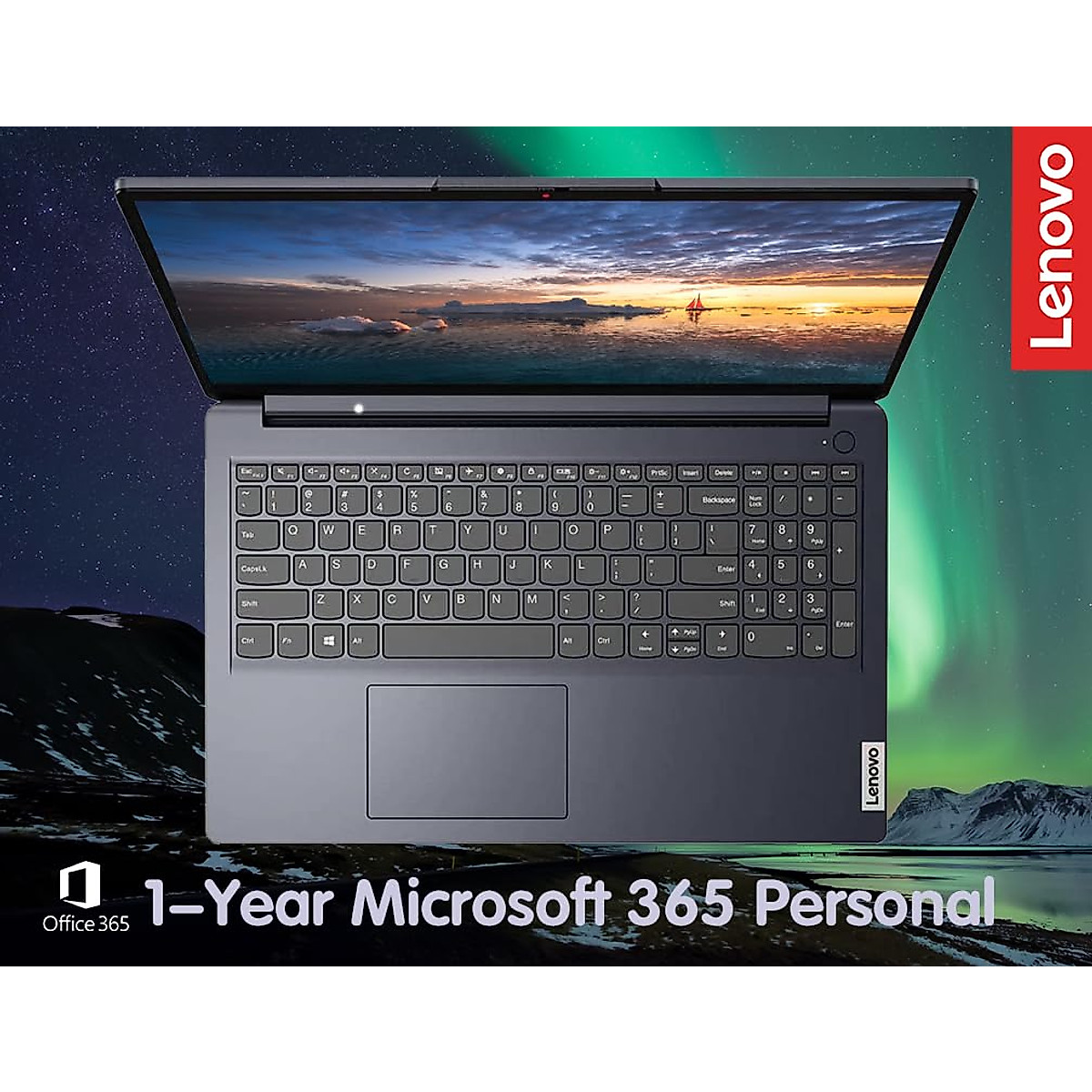 Lenovo IdeaPad Laptop, 15.6" FHD Display, Intel Pentium Silver N6000 Processor, Windows 11 Home, 20GB RAM, 512GB SSD, 1-Year Microsoft 365 Personal, USB Type-C, Long Battery Life, Abyss Blue, PCM