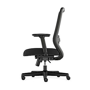 HON Exposure Mesh Task Computer Chair with 2-Way Adjustable Arms for Office Desk, Black (HVL721), Back