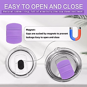 New Upgrade Magnetic Slider Replacement: Magslider For Yeti Lids 10 oz, 14oz, 16 oz, 20 oz, 26 oz, 30 oz (Black-Black)