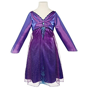 Disney Frozen Frozen 2 Elsa Purple Role-Play Dress with Diamond Gem, Fits Sizes 4-6x [Amazon Exclusive]