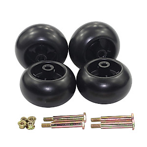 Antanker Lawn Mower Deck Wheels 753-04856A Fits for Cub Cadet RZT50 RZT54 LT1050 734-3058 Deck Rollers Gauge Wheel Replace for Craftsman Husq JD AM116299 M111489 4 Packs