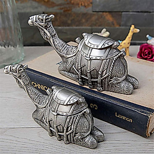 GaRcan Trinket Display Storage Metal Three-dimensional Cute Camel Jewelry Box European Animal Jewelry Storage Pattern Design for Girls Ladies Women (Color : Silver, Size : 18X6