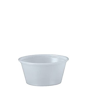 Dart P200N 2 oz Translucent PS Portion Container (Case of 2500)