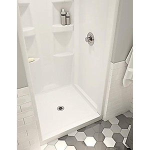 Delta Faucet ProCrylic 36 x 36 Center-Drain Shower Base, High-Gloss White B78615-3636-WH