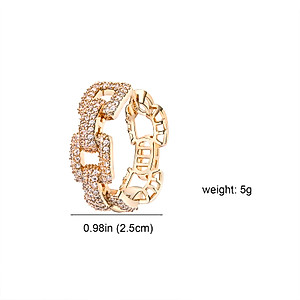 Metmolley Silver Colorful Hoop Earrings for Women Gold Crystal CZ Square Hoop Earrings (White)