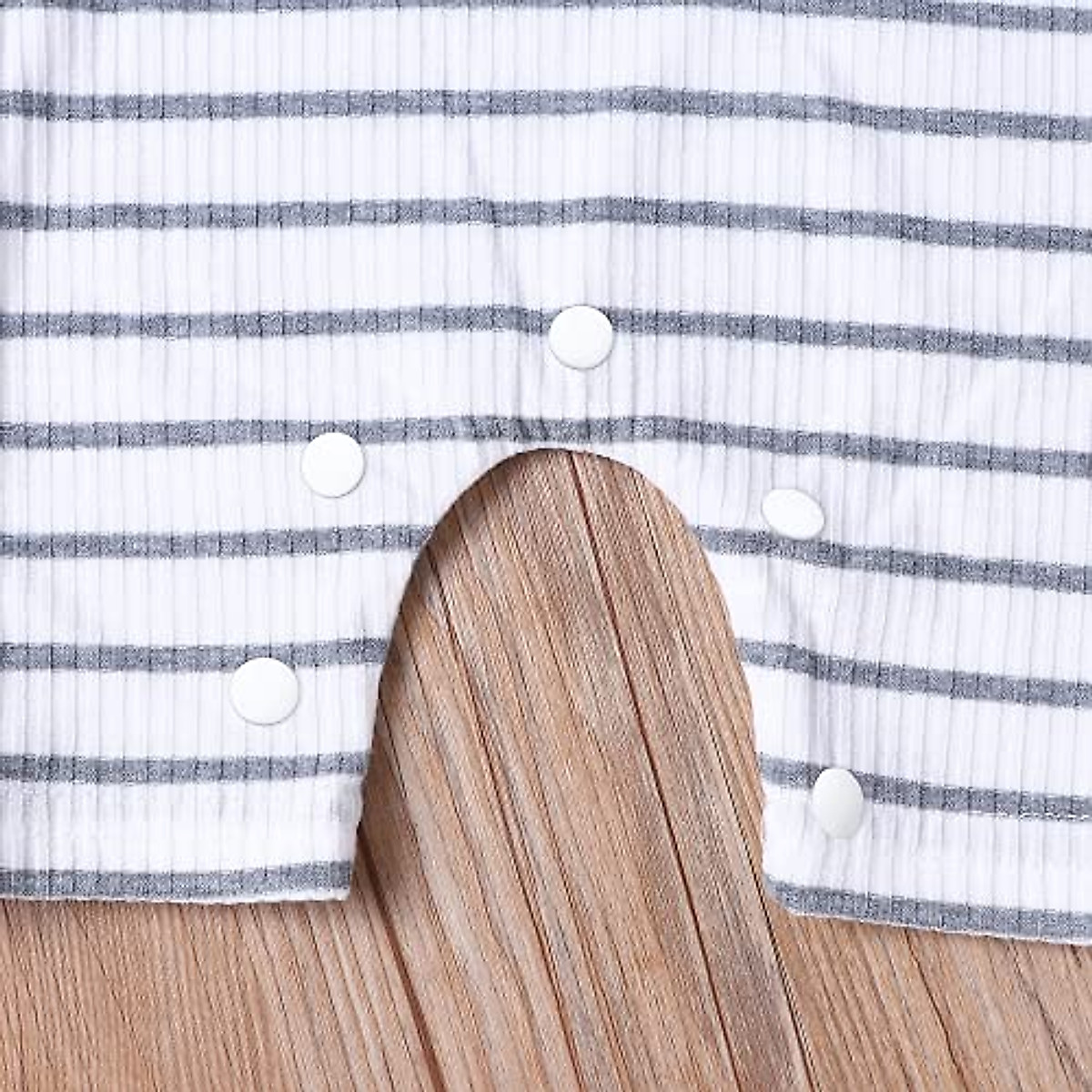 UWBACK Newborn Infant Baby Boy Girl Romper Bodysuit Striped Outfits Coverall Sleeveless Baby Clothes White striped CN100