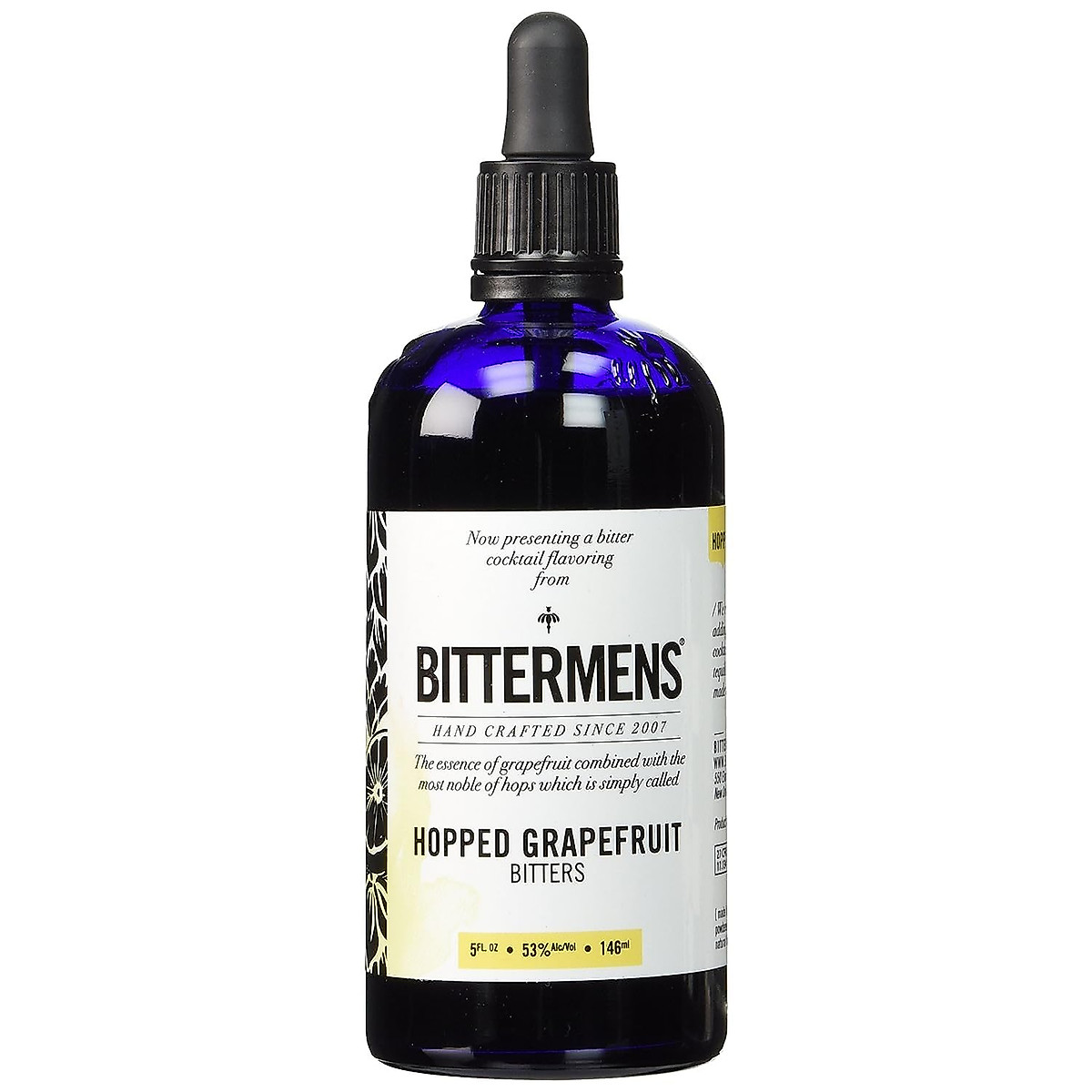 Bittermens Hopped Grapefruit Bitters, 5oz - For Modern Cocktails, The Essence of Grapefruit Combined with the Most Noble of Hops