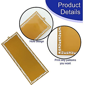 Blank Bookmark 100pcs Metal Bookmark with Dents for Sublimation Printing (Silver)