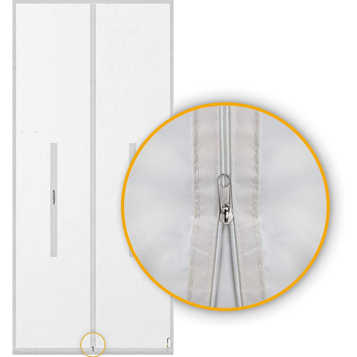 HOOMEE 36x83 Inch Zipper Screen Door Seal for Portable Air Conditioner and Tumble Dryer– Works with Every Mobile Air Conditioning-Air Exchange Guards with Zip and Adhesive Faster