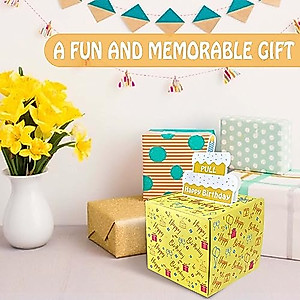 Happy Birthday Day Money Box for Cash Gift Pull,Money Gift Boxes for Cash,Money Box for Cash Gift Colourful Money Holder for Cash with Pull Out Card DIY Set Surprise Birthday Gift Box