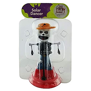 Day of The Dead Bobble Head Singer | Solar Powered Dancing Toys | Skeleton Day of The Dead Singer | Day of The Dead Decorations | Dashboard bobbleheads