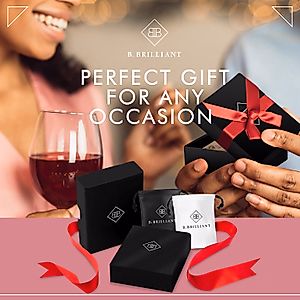 B. BRILLIANT Sterling Silver Created Blue Sapphire & White Topaz Teardrop Dangling Necklace & Leverback Drop Dangle Earrings Jewelry Set for Women with Gift Box