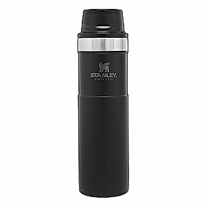Stanley Classic Trigger Action Travel Mug 20 oz–Leak Proof + Packable Hot & Cold Thermos–Double Wall Vacuum Insulated Tumbler for Coffee, Tea & Drinks–BPA Free Stainless-Steel Travel Cup, Matte Black