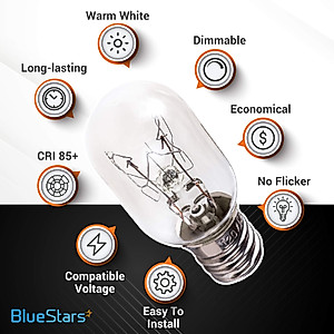 BlueStars 14-Pack E12 T20 25W Incandescent Bulbs Salt Lamp 120V 2700K Warm White Light 150lm for Himalayan Salt Lamps & Baskets, Scentsy Plug-in & Wax Warmers, Night Lights