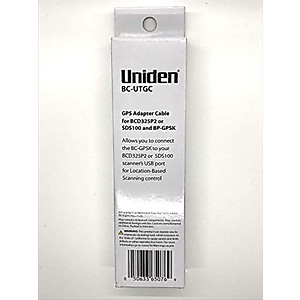 Uniden BC-UTGC GPS USB Cable for use with BCD325P2 Handheld TrunkTracker V Scanner, SDS100 True I/Q Digital Handheld Scanner and BC-GPSK Serial GPS Receiver