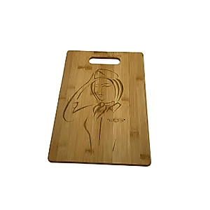 Flight Attendant Cutting Board, Vintage Stewardess, Bamboo
