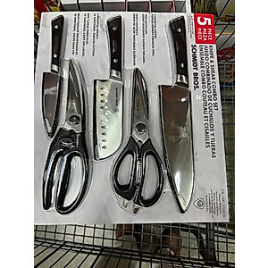 Schmidt Bros 5 Piece Knife & Shear Combo set BLACK, ART 1759378