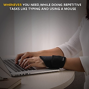 Carpal Tunnel Wrist Brace,2 Pack Adjustable Wrist Compression Strap and Wrist Brace Sport Wrist Support for Fitness, Carpal Tunnel Arthritis, Tendonitis, Weightlifting,Pain ReliefWear Anywhere Wrist