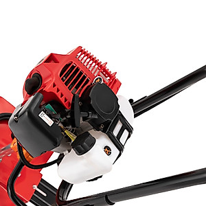 Futchoy 52CC 2 Stroke Gas Powered Tiller Heavy Duty Mini Gasoline Tiller Cultivator Gas Powered 2-Cycle Gasoline Garden Farm Tilling Rototiller