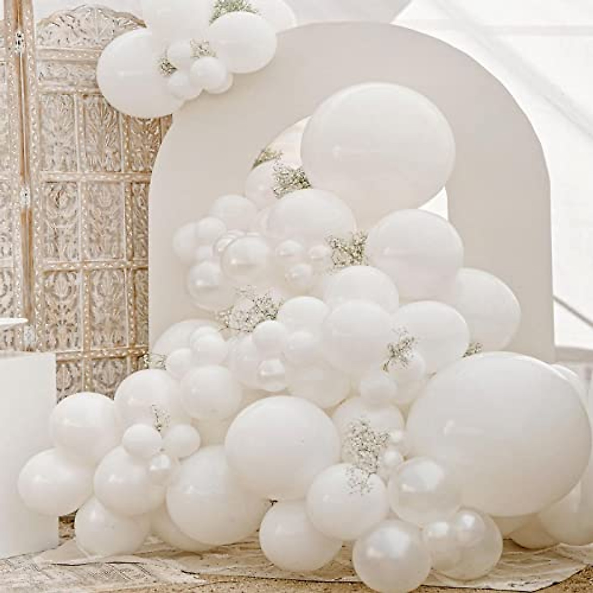 White Balloons Latex Party Balloons - 20 Pack 18 Inch Big White Thicker Balloons Large Round Helium Balloons for Baby Shower Wedding Graduation Birthday White Themed Party Decorations