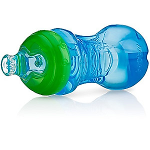 Nuby 2-Pack No-Spill Super Spout Easy Grip Cup, 10 Ounce, 6 Months +, Red and Blue