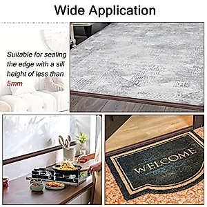Vickes 9.8 ft Floor Transition Strip Self Adhesive Carpet & Flooring Transitions Edging Trim Strip PVC Threshold Transitions Suitable for Threshold Transitions with a Height Less Than 5 mm, Brown