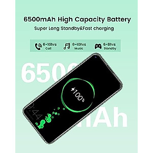 SANSHREUNI C21 Pro Android 12 5G Unlocked Smartphone, 6.8" HD Screen Unlocked Cell Phone, 4GB+256GB, 108MP Main Camera 6500mAH Battery Dual Analog Face/Fingerprint ID OTG