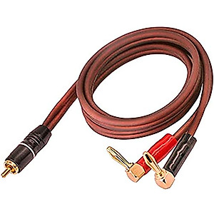 Banana Plug to RCA Speaker Cable,Speaker Wire RCA Male to Banana Plugs(2banana) 4N OFC HiFi Speaker Wire for Subwoofer Loudspeaker - 2m