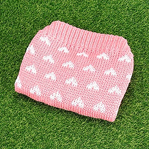 ULTECHNOVO Cat Sweater Pug Pattern Puppy Size Clothing Hoodies Warm Sweater, Maltese Cat Yorkshire Small Poodle Chihuahua Knitting Jumper Pet Clothes Sweater Xs Costume Sweaters Dog Jacket
