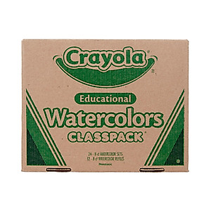 Crayola Watercolors Classpack, Bulk Paint Set For Kids, 24 Trays & 12 Refills, School Supplies