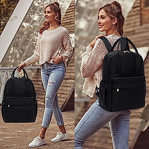JEEHAN Travel Backpack Purse for Women 15.6 Inch Laptop Bag with USB Port Fashion Waterproof Backpacks Carry On Small Teacher Backpack Daypacks for College Work