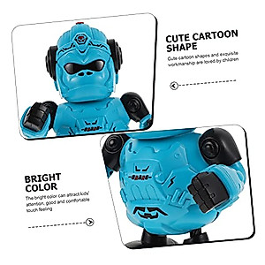 Toyvian 1pc King Robot Desktop Toys Kids Mini Toys Office Desk Toys Kids Robot Plaything Electric Toy Kid Electric Robot Toy Plastics, Electronic Components Child Intelligent Doll