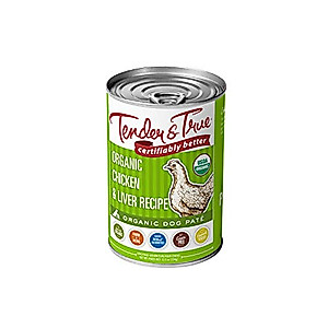 Tender And True Pet Food, Dog Food Chicken Liver Organic, 12.5 Ounce (Pack of 12)