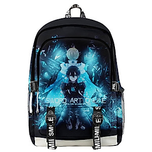 WANHONGYUE Anime Sword Art Online SAO 3D Printed Backpack School Bag Boys Girls Student Laptop Rucksack Casual Daypack Bookbag 1157/9